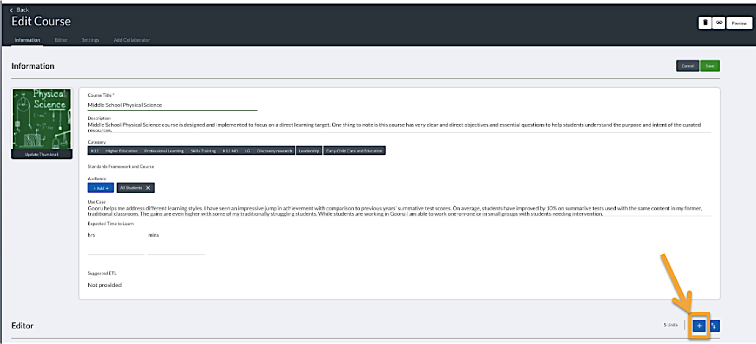 Creating a New Unit or Lesson – Gooru Community